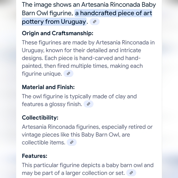 Artesania Rinconada | Art | Artesania Rinconada Baby Barn Owl ...